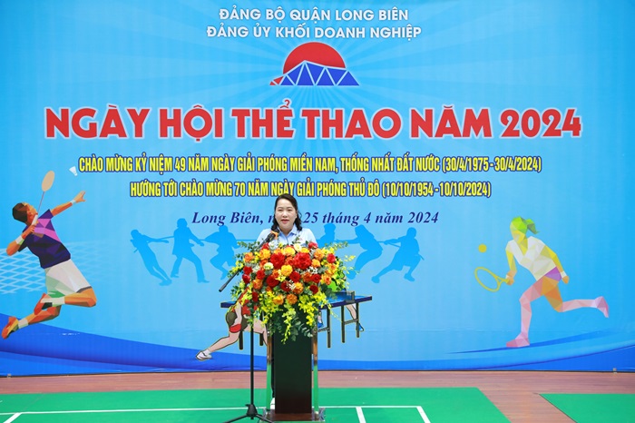 Sôi nổi Ngày hội thể thao của Đảng ủy Khối Doanh nghiệp quận Long Biên